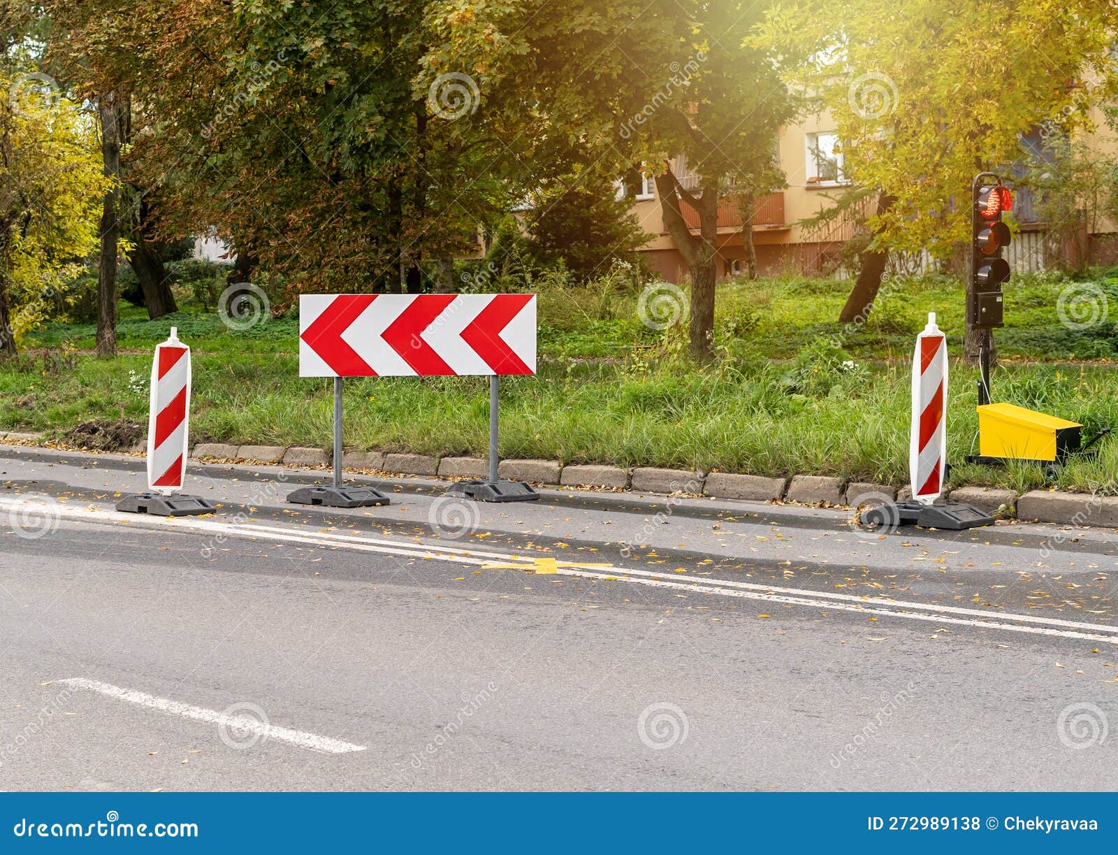 Stop Sign on the Road. Road Closed Sign. Construction, Renovation of ...
