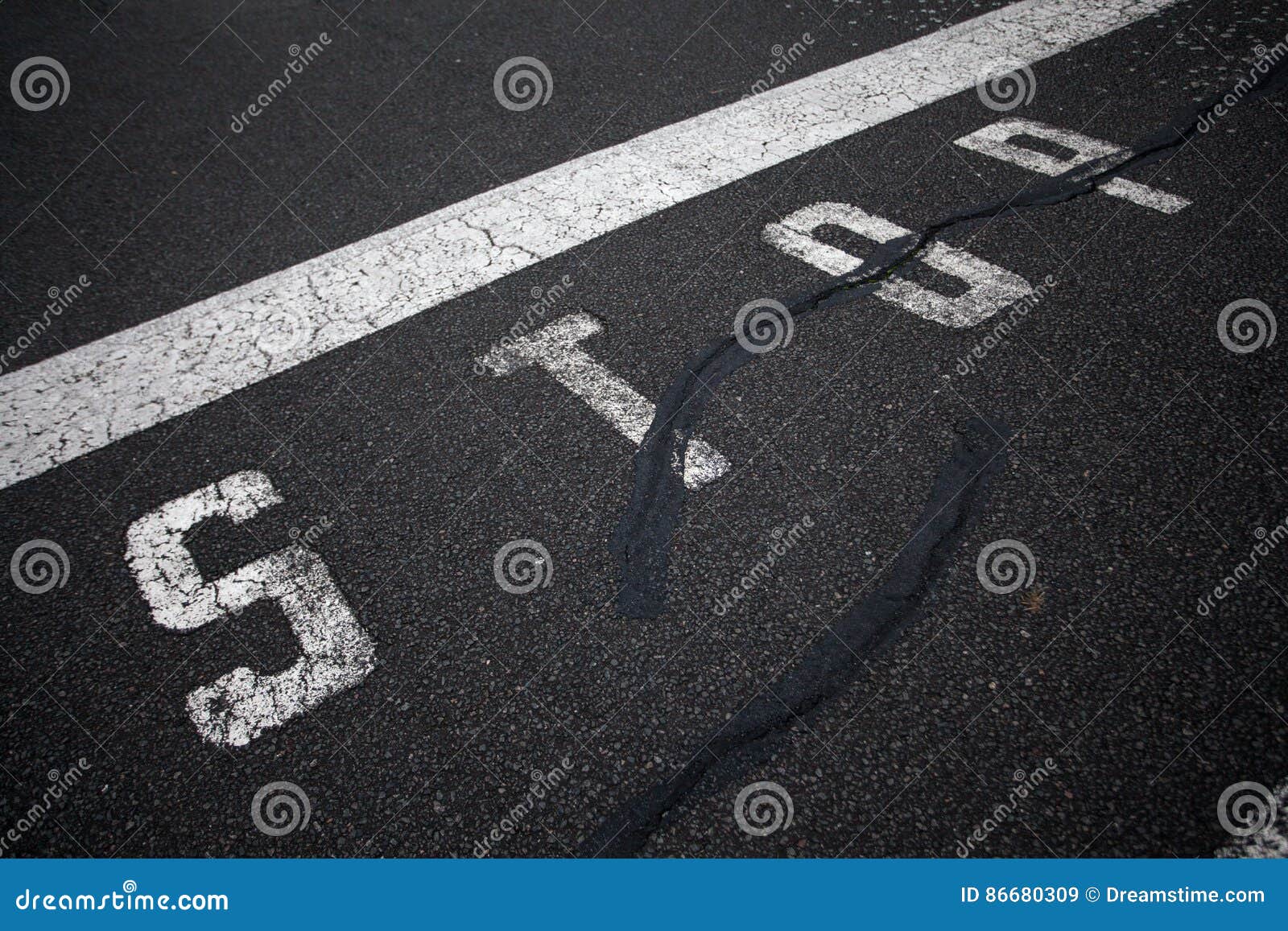 The STOP Sign on Runway stock image. Image of flight - 86680309