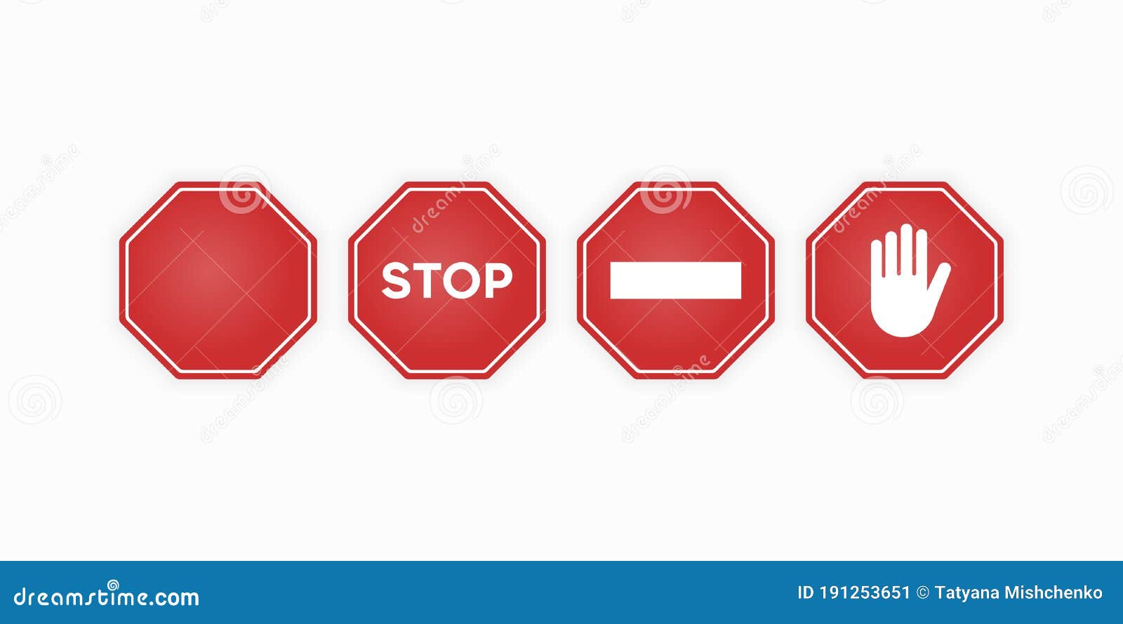 Stop Sign, Set. Infographic Element Stock Illustration - Illustration ...