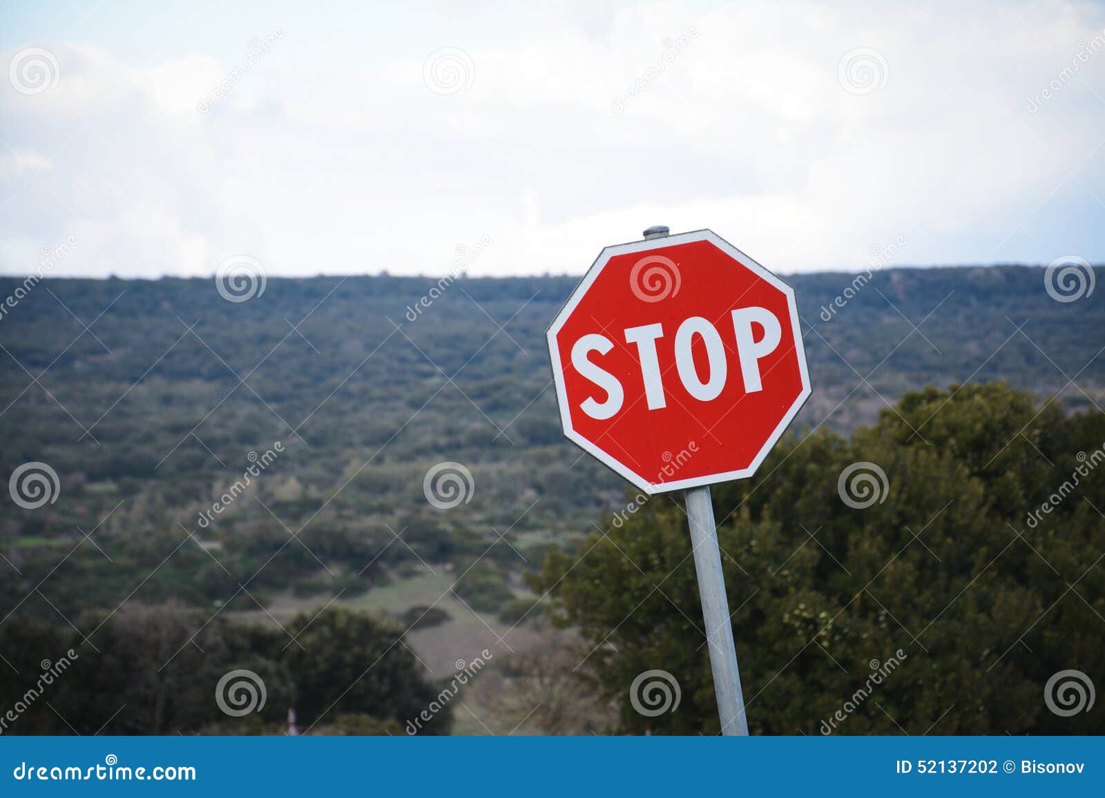 Stop Sign stock photo. Image of word, white, stop, warning - 52137202