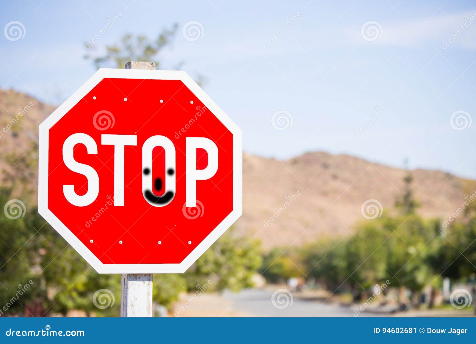 Stop Sign With Smiley Face Royalty-Free Stock Photo | CartoonDealer.com ...