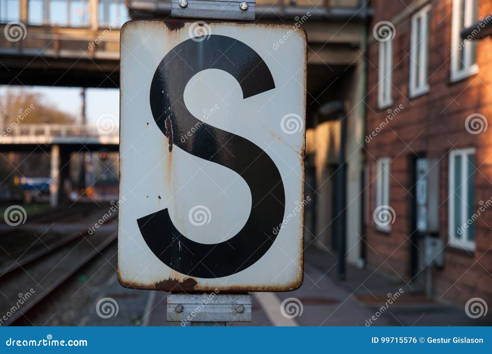 Stop sign stock photo. Image of stop, train, denmark - 99715576