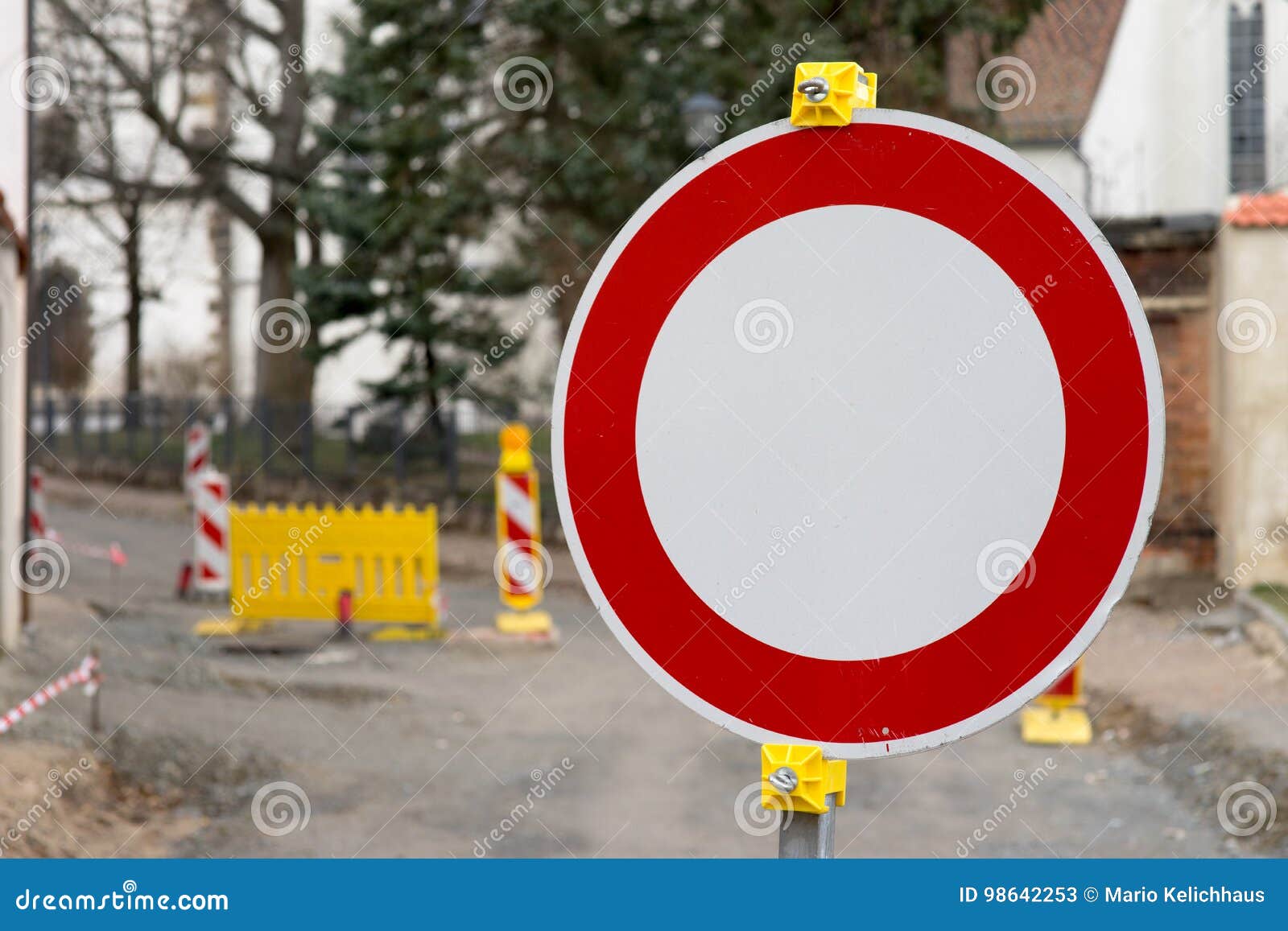 Stop sign stock image. Image of blocked, construction - 98642253