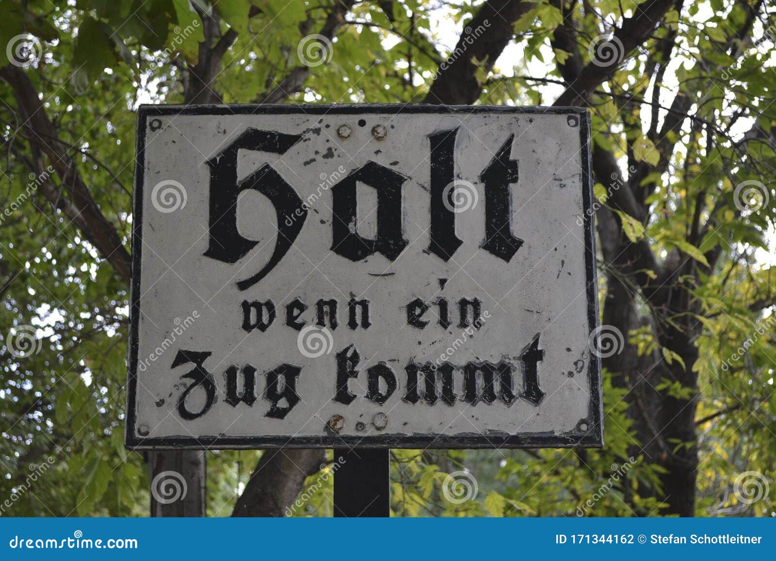 A Stop Sign To Trains in German Stock Photo - Image of traffic, nature ...