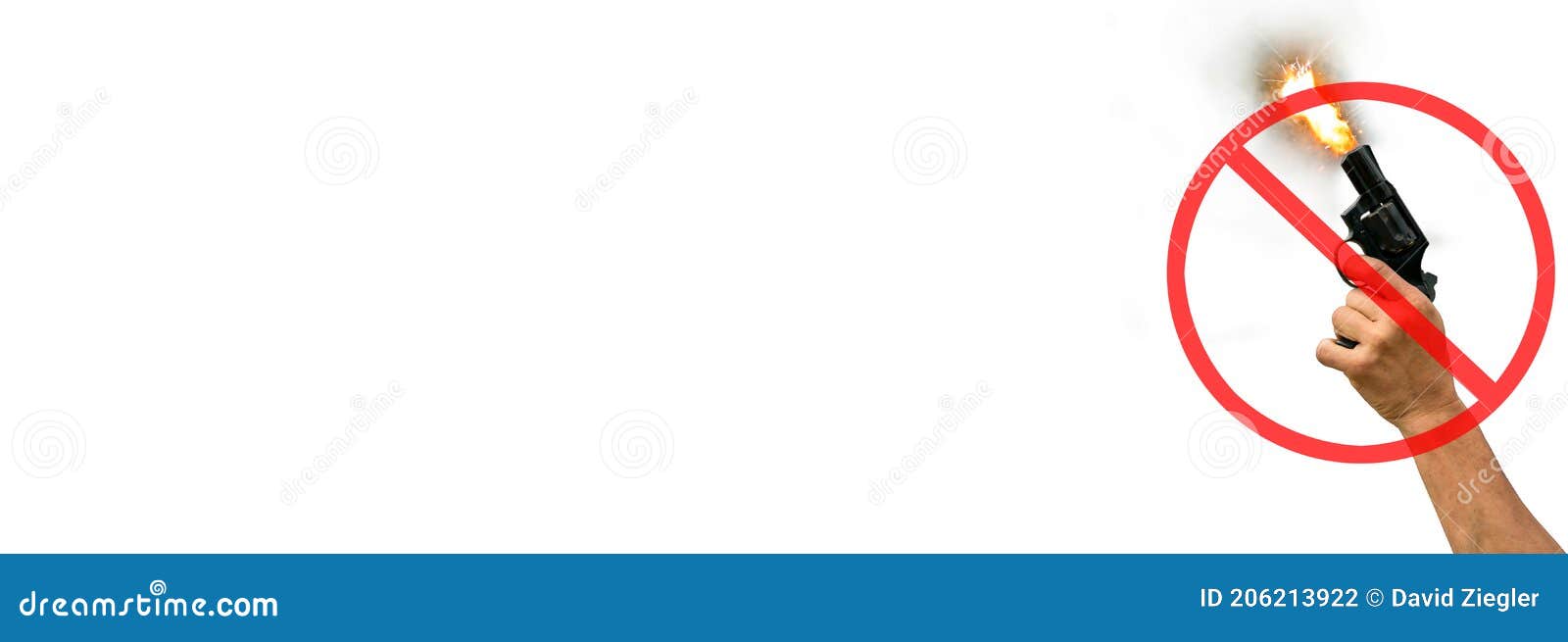 Stop Sign for Using Weapons Stock Photo - Image of pistol, dangerous ...