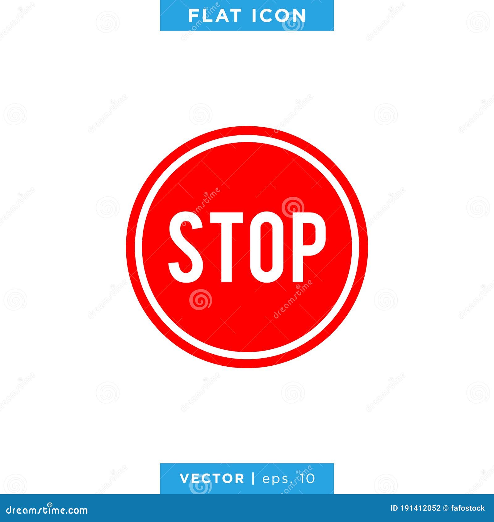Stop Sign Vector Design Template. Stock Vector - Illustration of ...