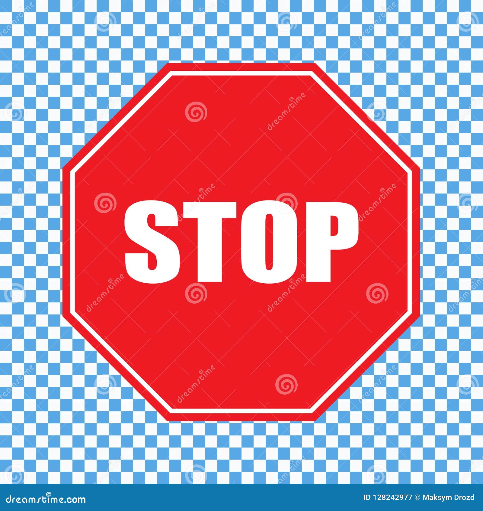 Stop sign vector stock illustration. Illustration of vector - 128242977