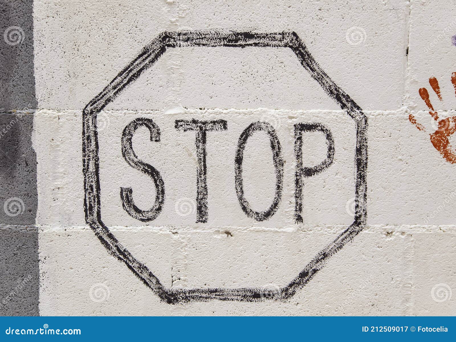 Stop sign wall stock image. Image of concept, prohibited - 212509017