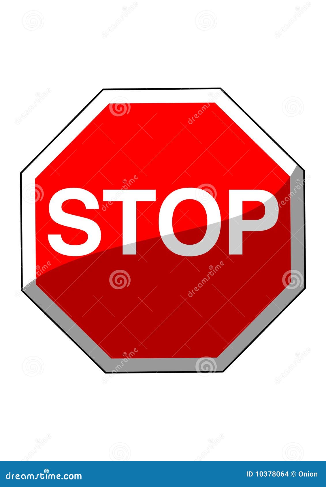 Stop sign on white stock illustration. Illustration of white - 10378064