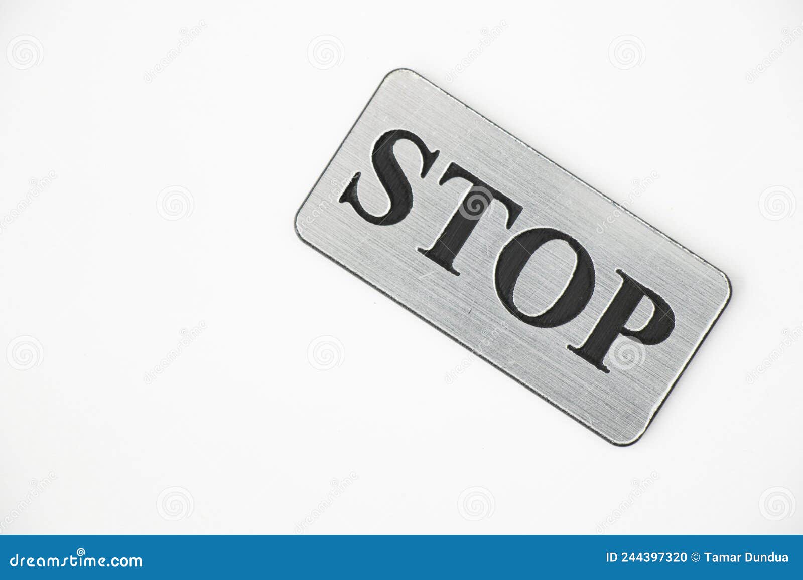 Stop Sign on the White Background Stock Photo - Image of concept, entry ...