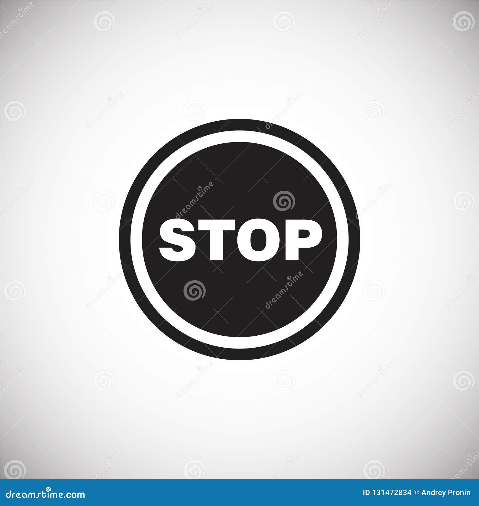 Stop Sign on White Background Stock Vector - Illustration of alertness ...