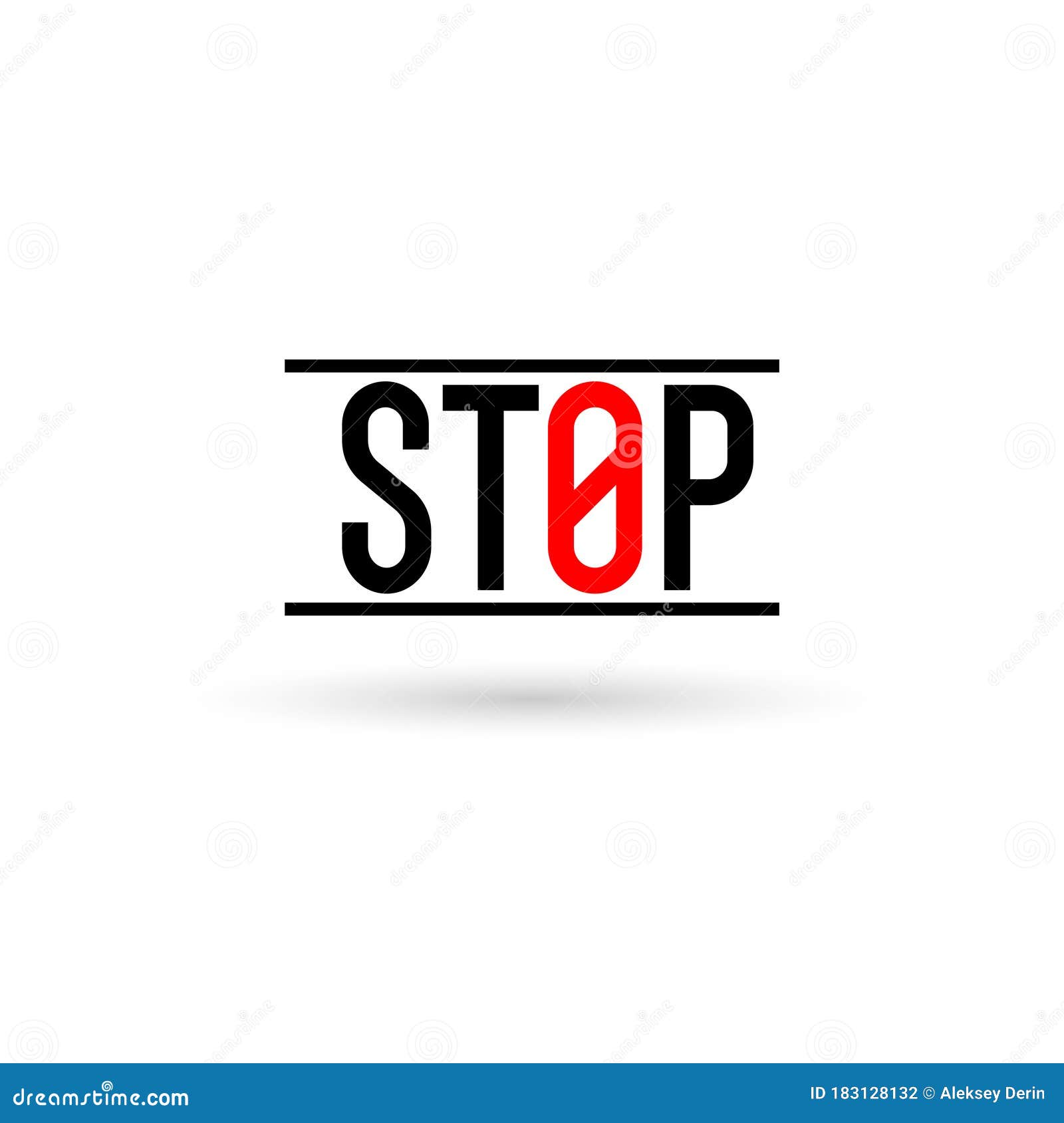 Stop Sign on a White Background. Prohibiting Sign Stock Vector ...
