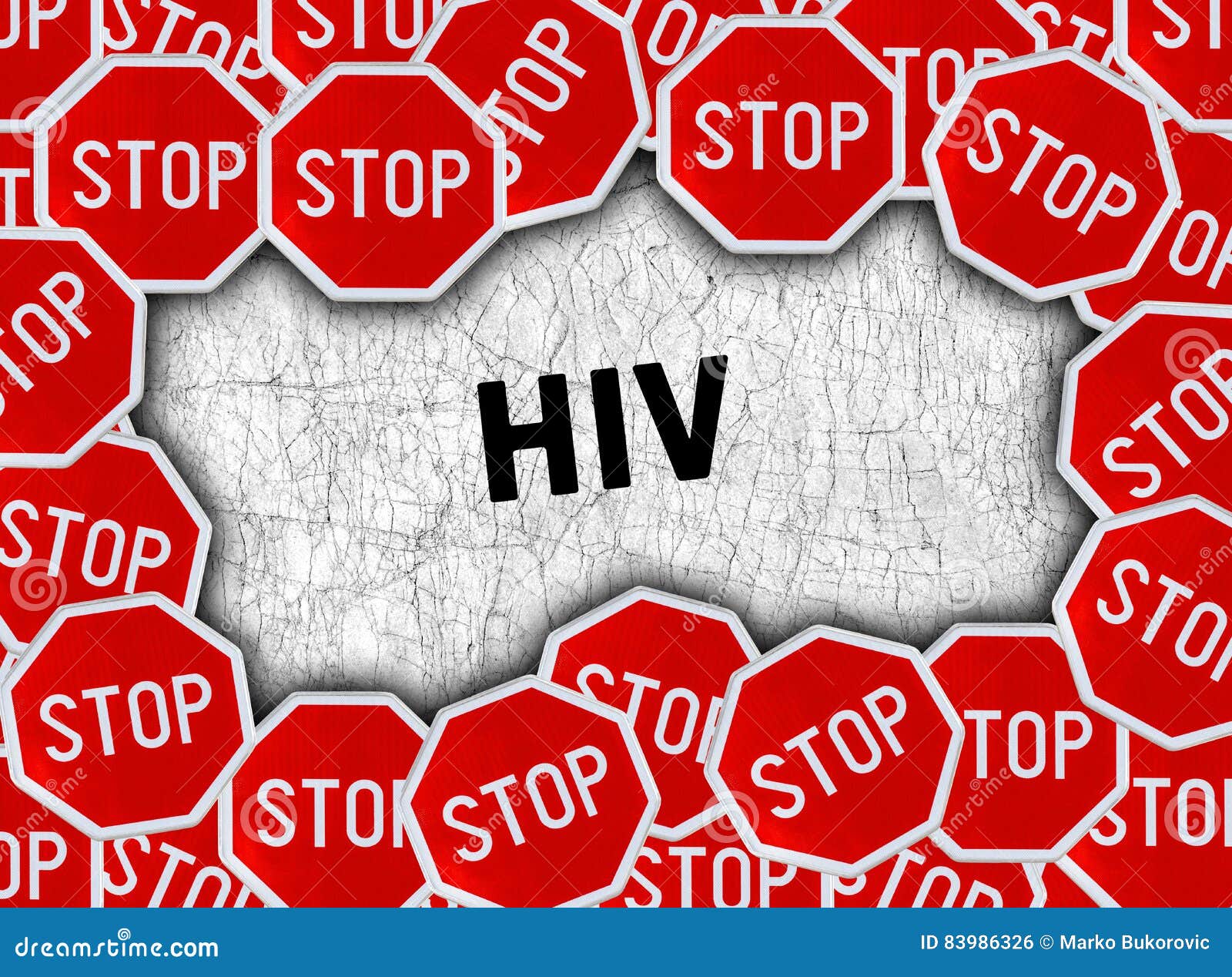 Stop sign and word hiv stock photo. Image of people, herpes - 83986326