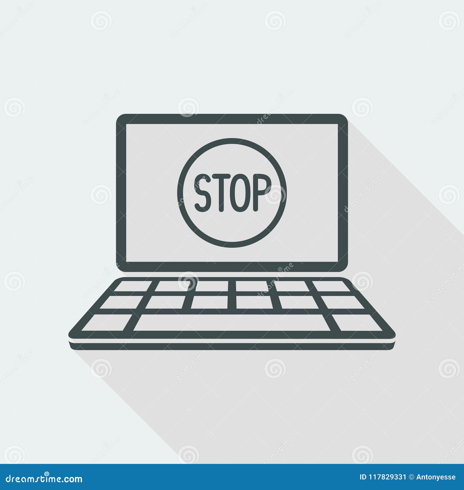 Stop Signal - Vector Icon for Computer Website or Application Stock ...