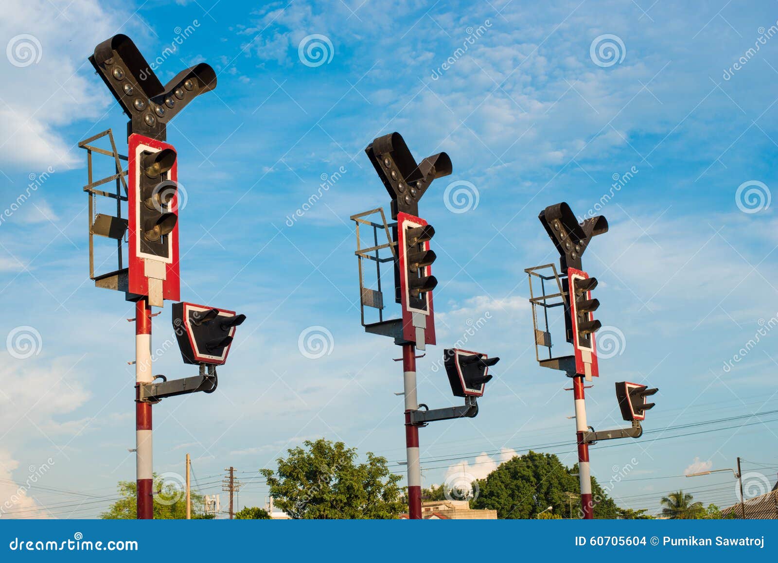 Stop Signalling For Railway Junction. Royalty-Free Stock Image ...