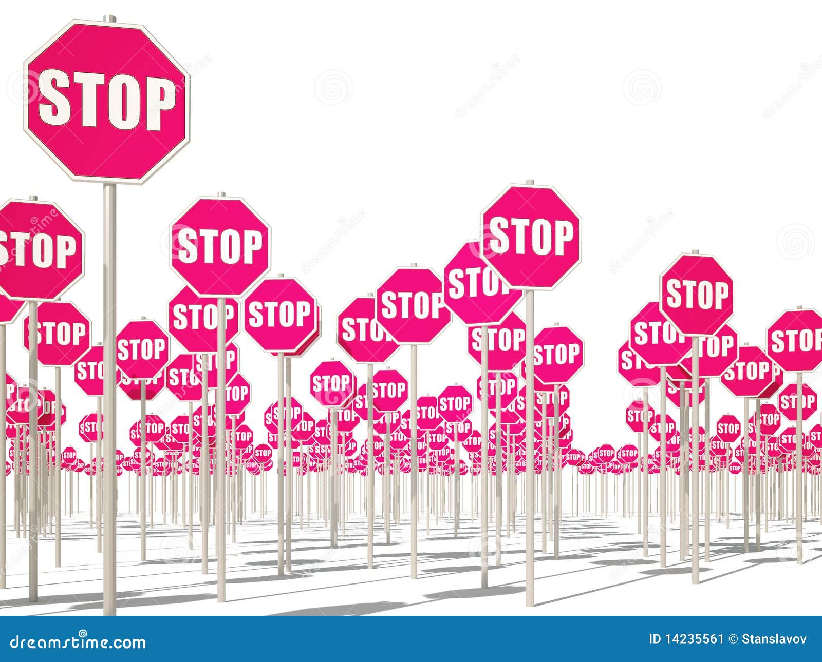 Stop Signs. No Entry Sign. Prohibition Sign Walking Pedestrians. Vector ...
