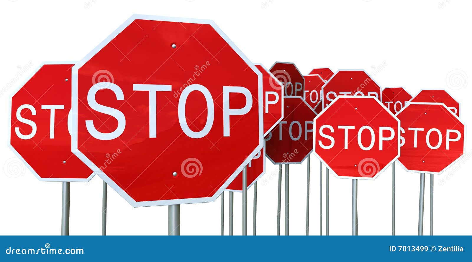 Stop signs stock illustration. Illustration of isolated - 7013499