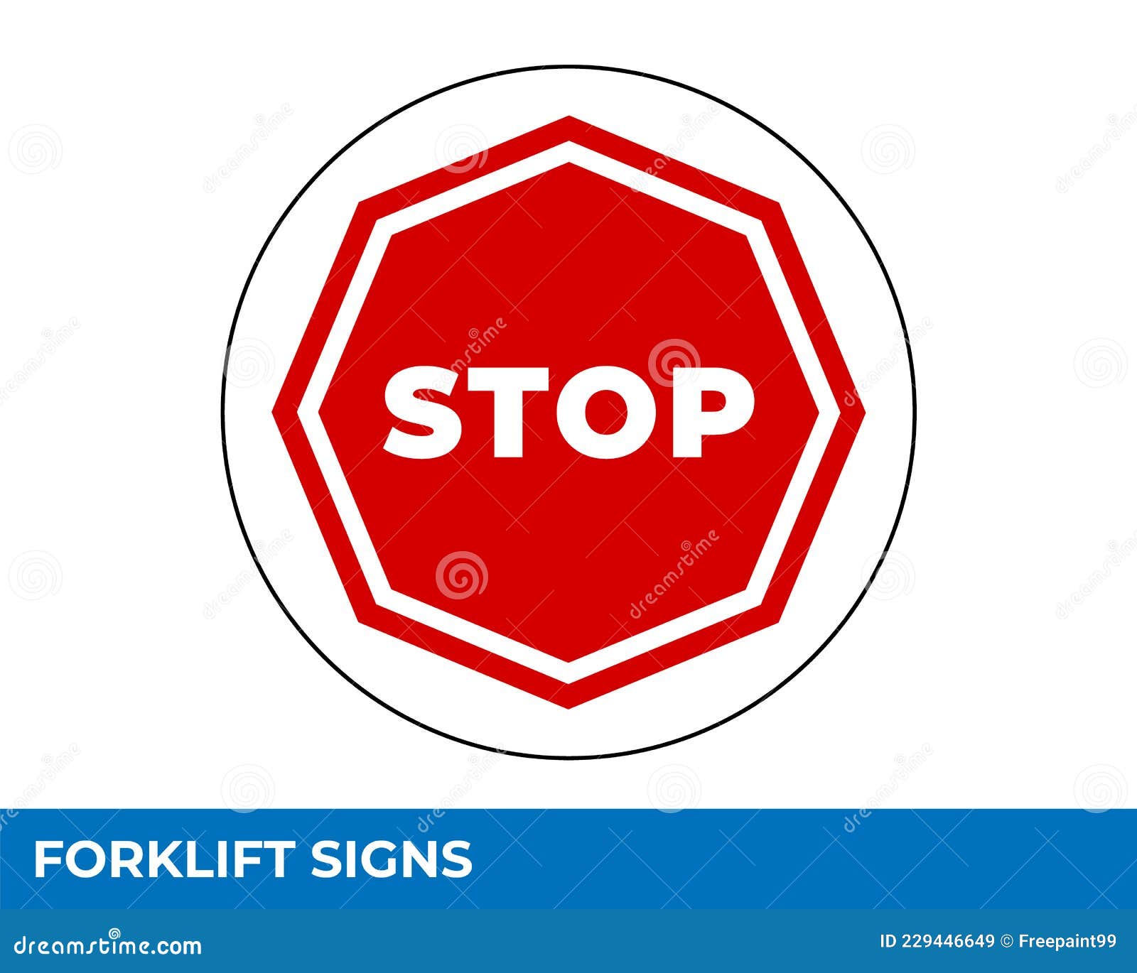 Stop Signs in Vector, Easy To Use and Print Design Templates. Stock ...