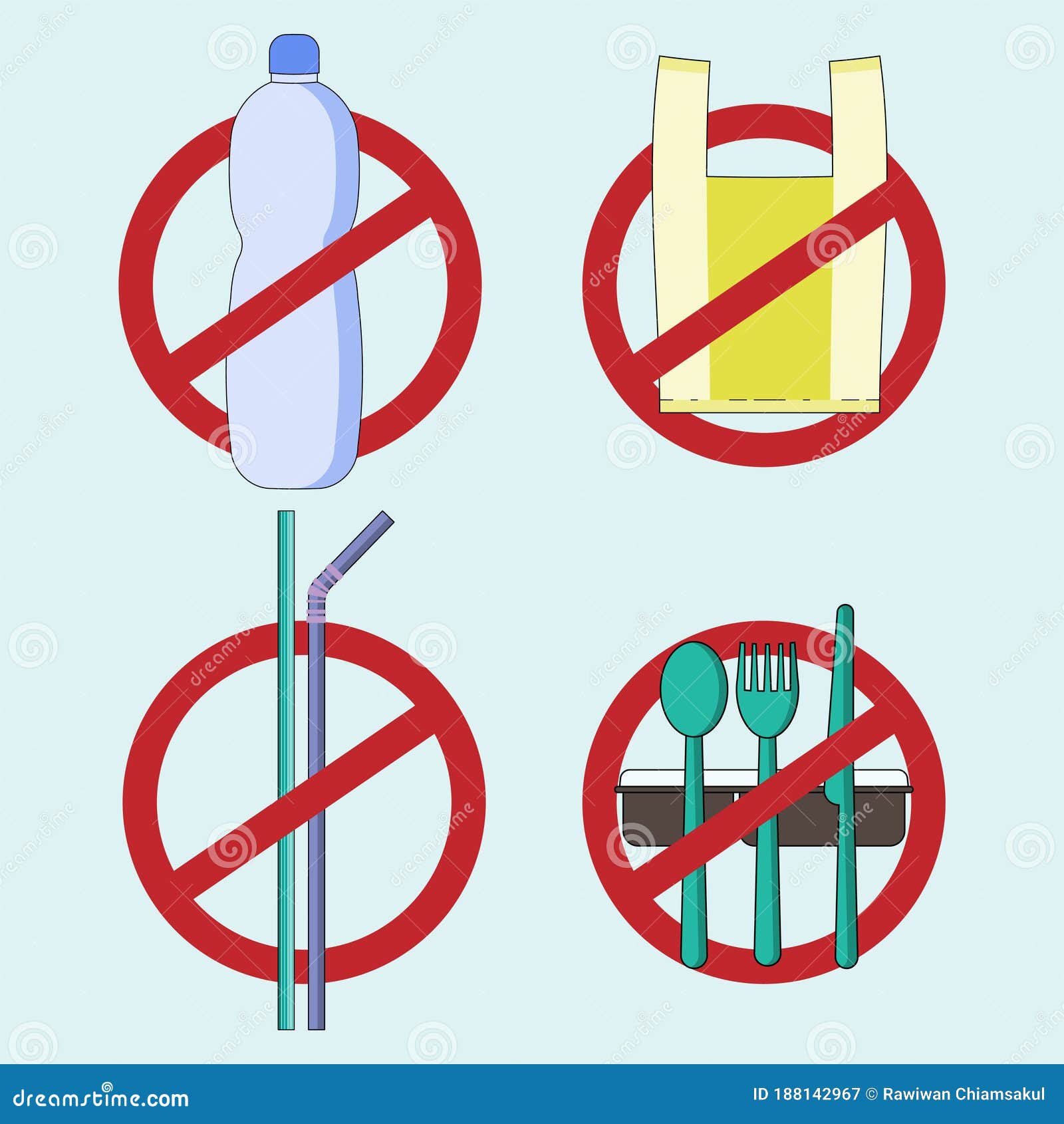 Stop Single Use Plastic Set Stock Vector - Illustration of fork ... Stop Single Use Plastic Set Stock Vector - Illustration of fork ...