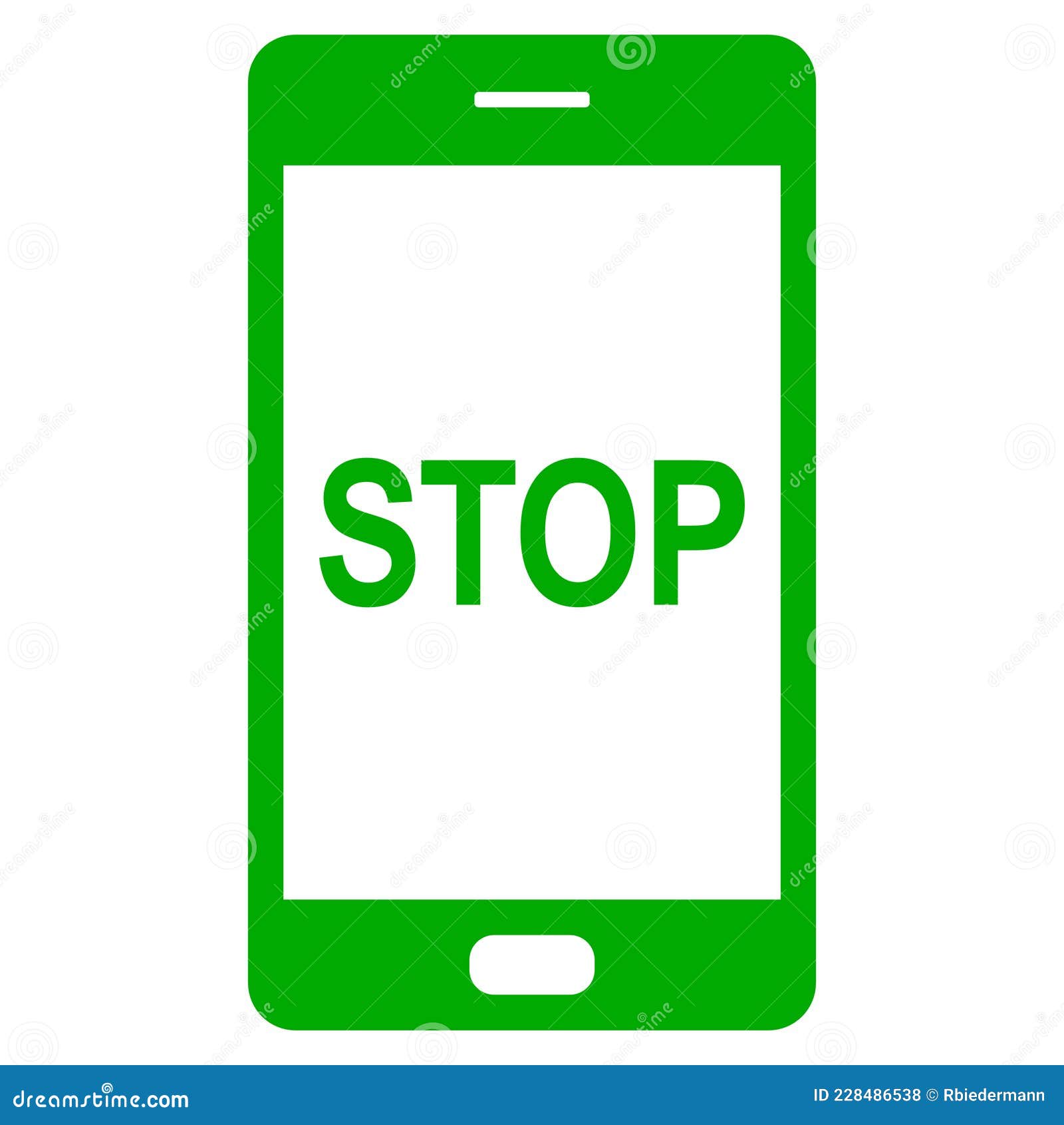 Stop and smartphone stock vector. Illustration of stop - 228486538