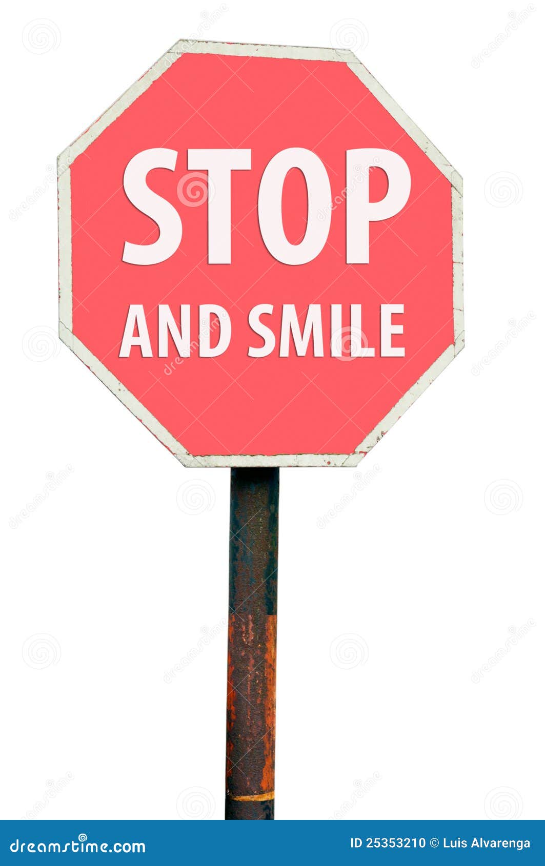 Stop And Smile Sign Stock Photo - Image: 25353210