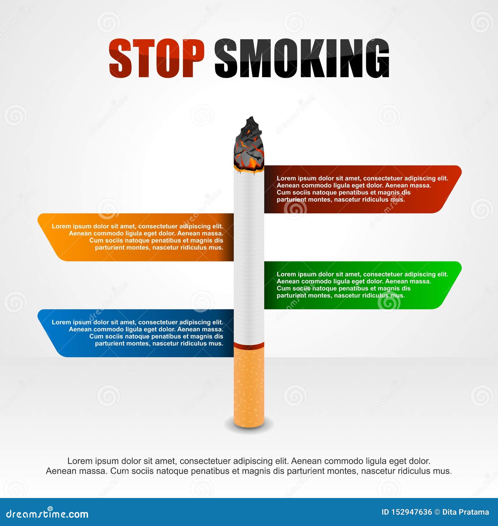 Stop Smoking Cigarettes Infographic . Stock Illustration - Illustration ...