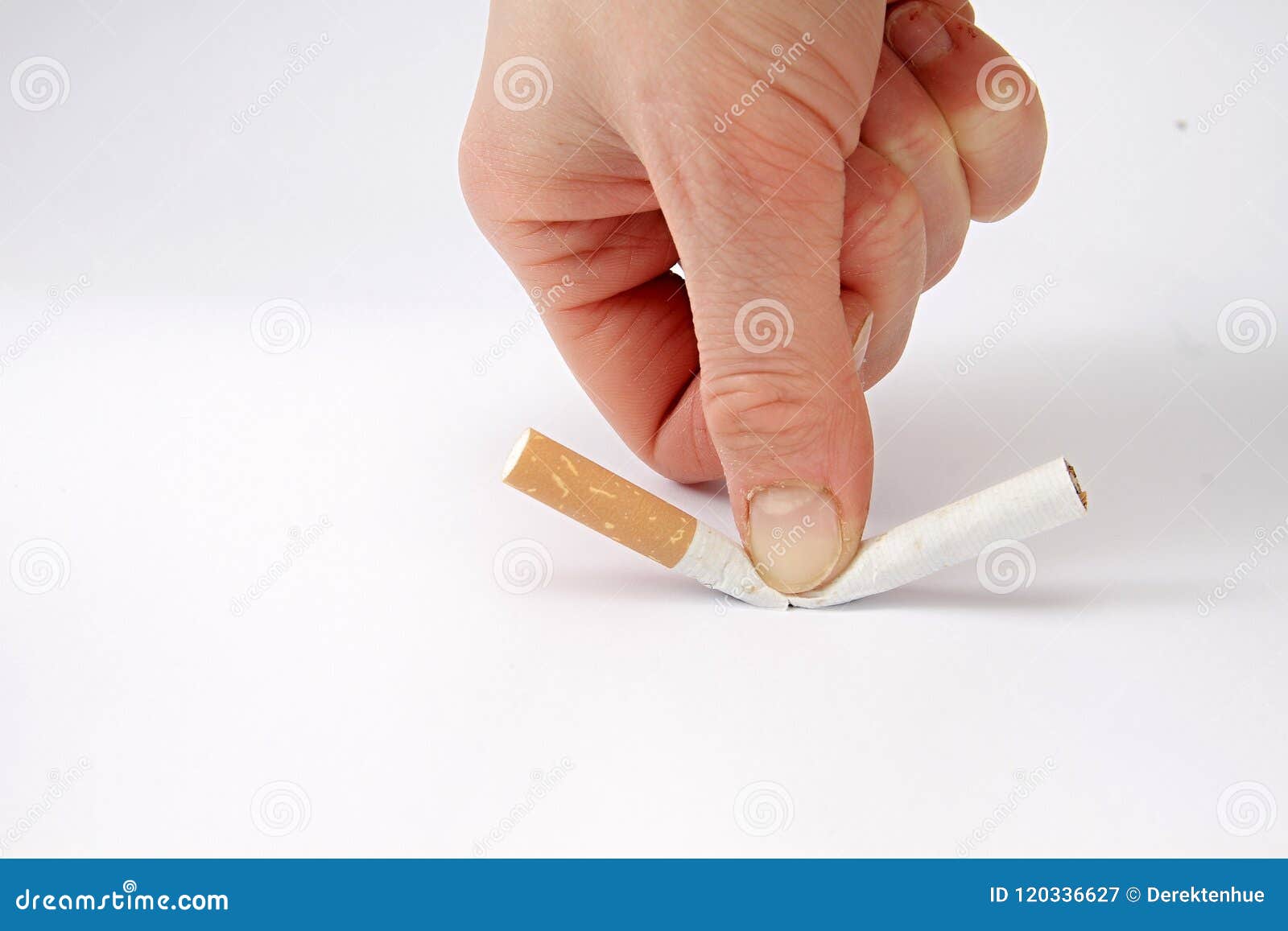 Stop Smoking Finger Crushing Cigarettes Stock Image - Image of break ...