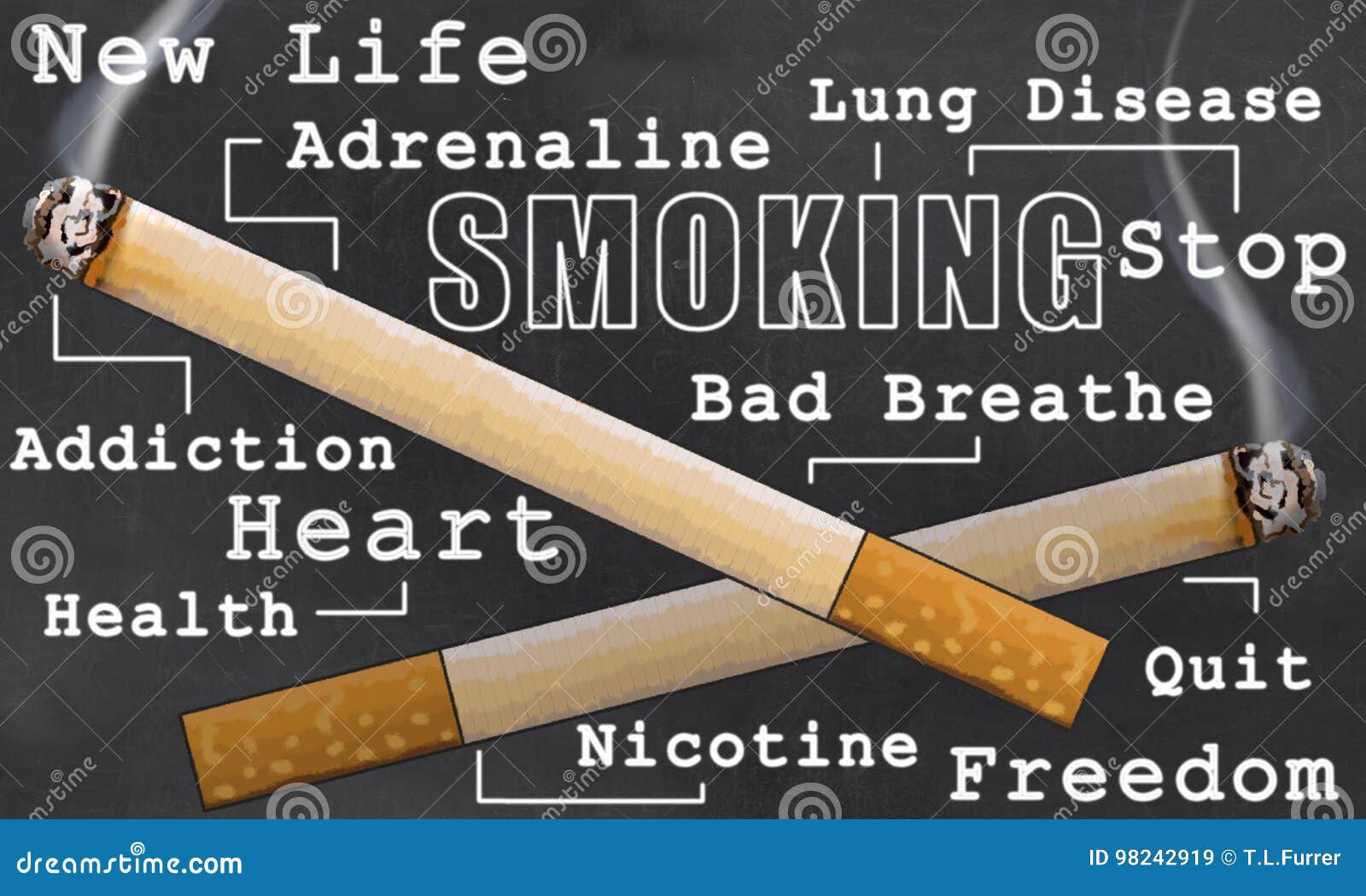 Stop smoking Illustration stock illustration. Illustration of disease ...