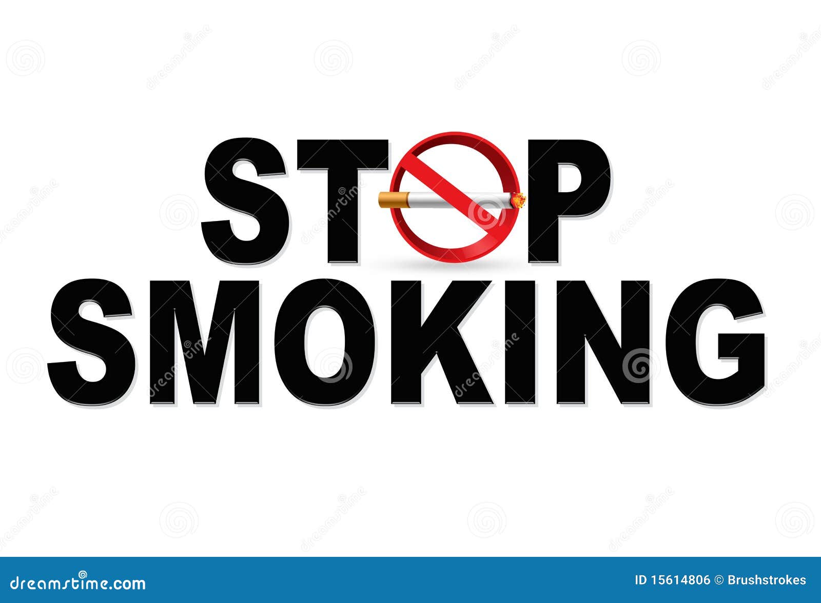 Stop smoking sign stock illustration. Illustration of cancer - 15614806