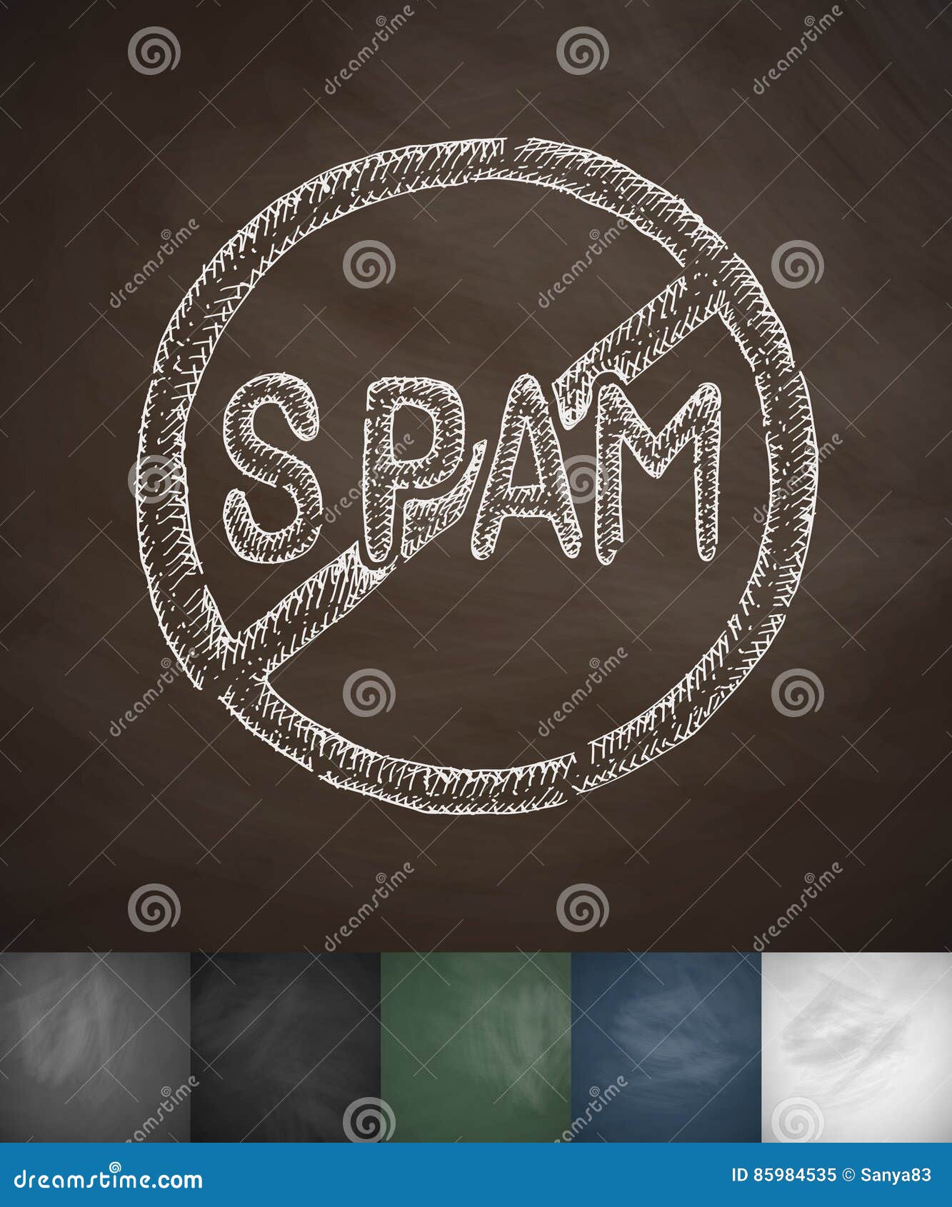Stop Spam Icon. Hand Drawn Vector Illustration Stock Vector ...