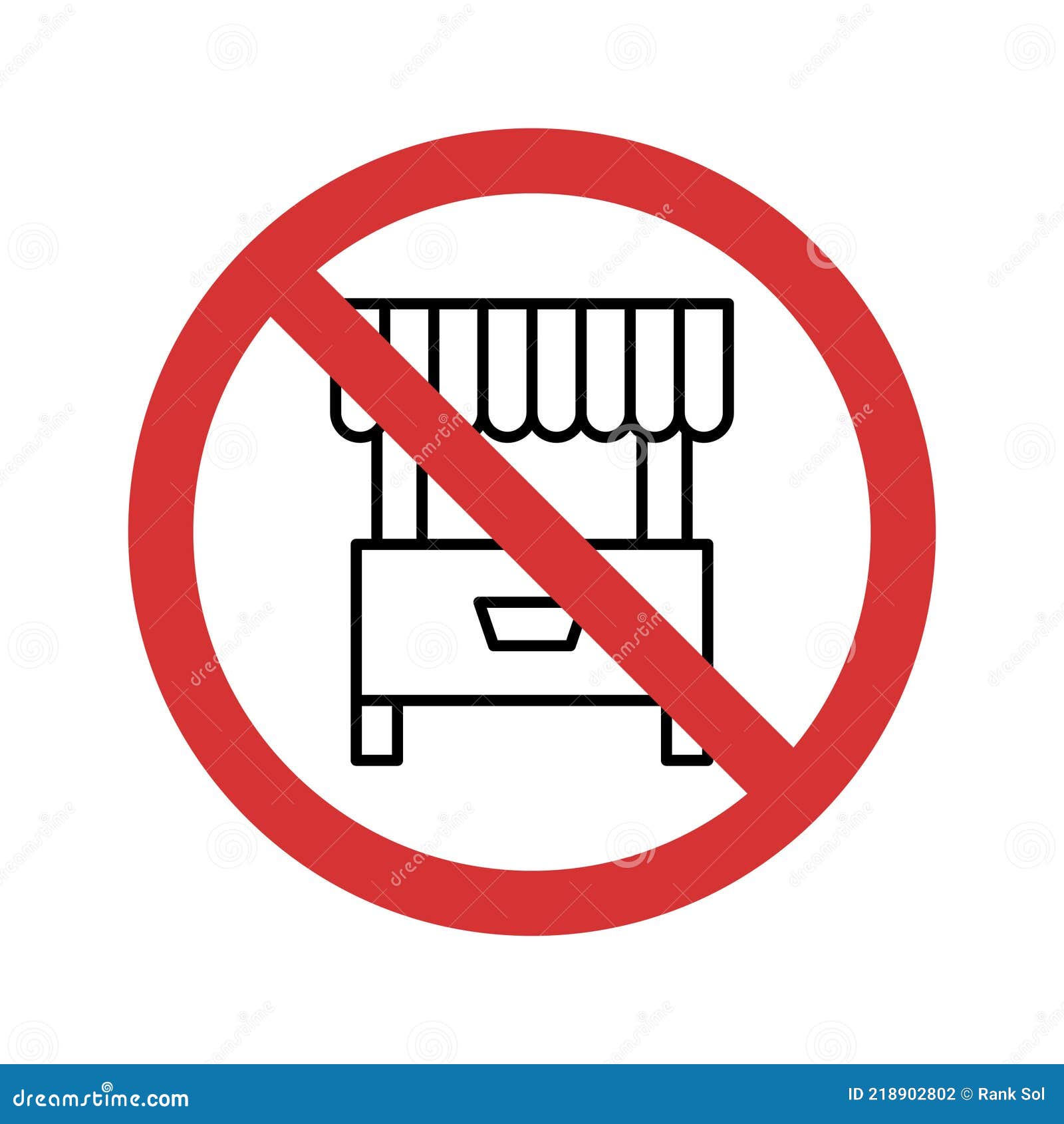 Stop Stall Isolated Vector Icon Which Can Easily Modify or Edit Stock ...