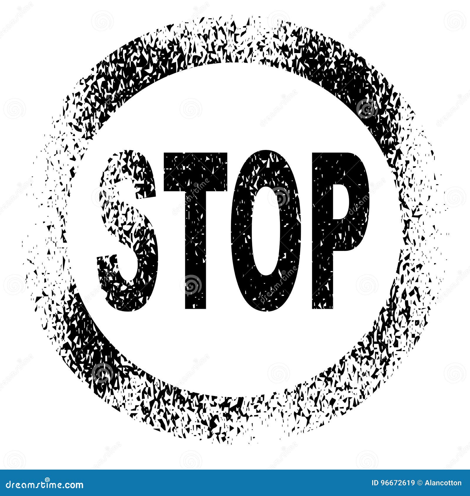 Stop Stamp stock vector. Illustration of stamper, black - 96672619