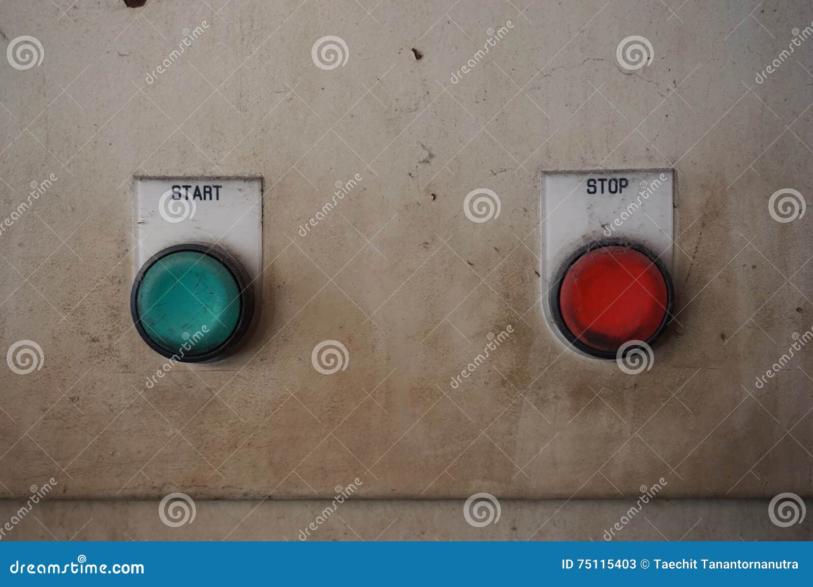 Red Stop And Start Push Button Royalty-Free Stock Image | CartoonDealer ...