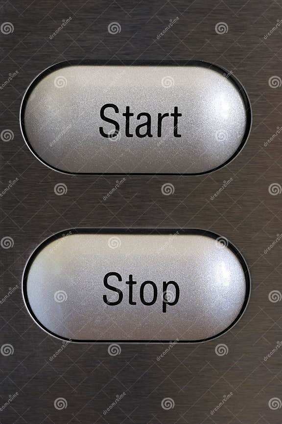 Stop and start buttons stock photo. Image of space, open - 6475280