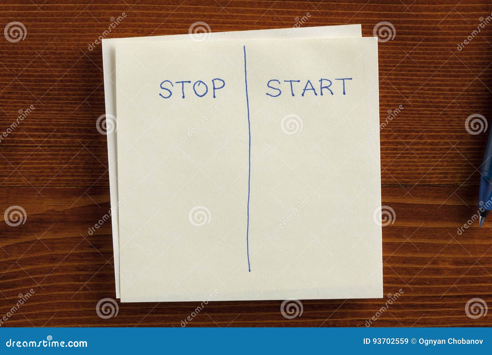 Stop,start Written on a Note Stock Image - Image of initiative, good ...