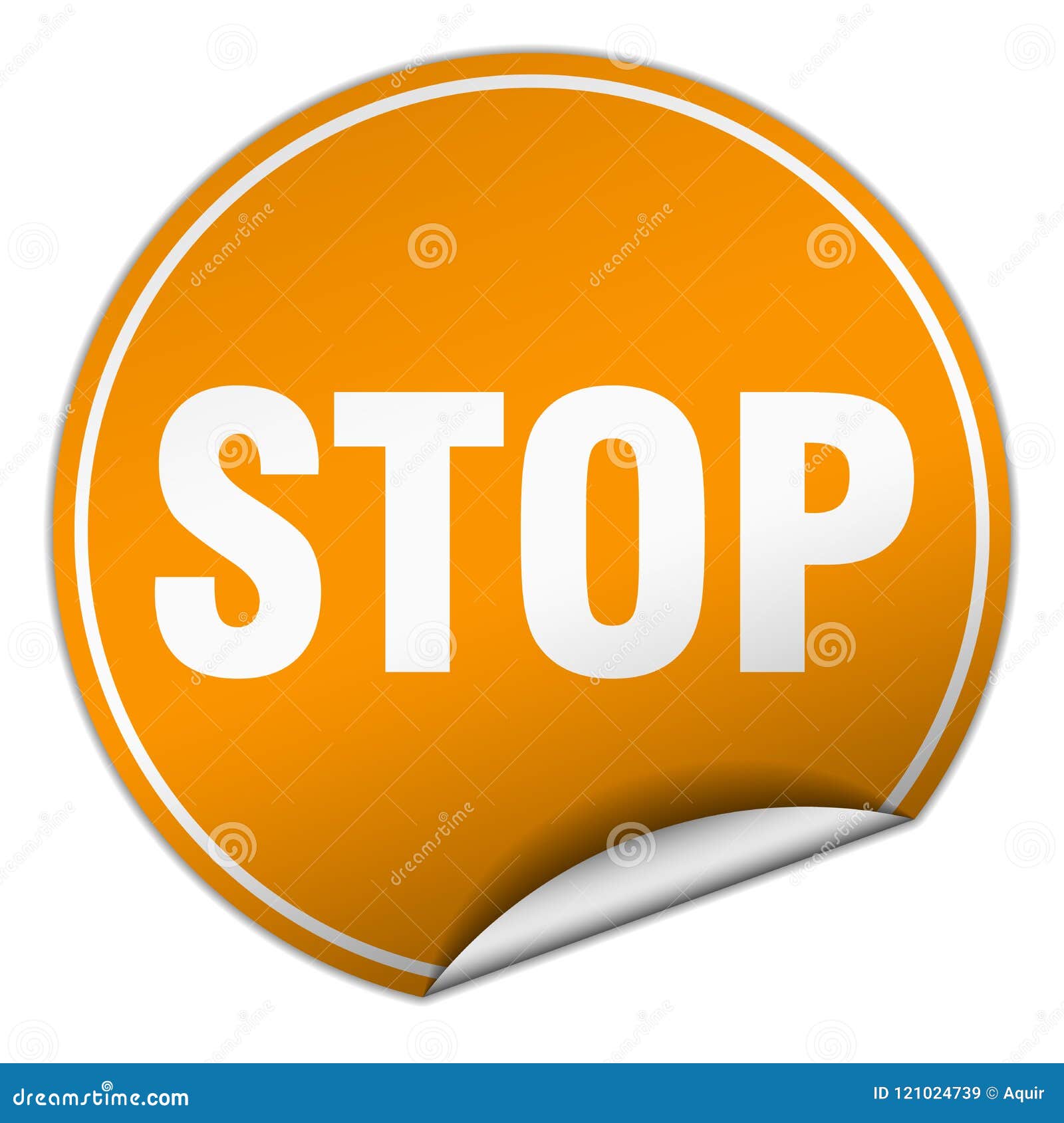 Stop sticker stock vector. Illustration of isolated - 121024739