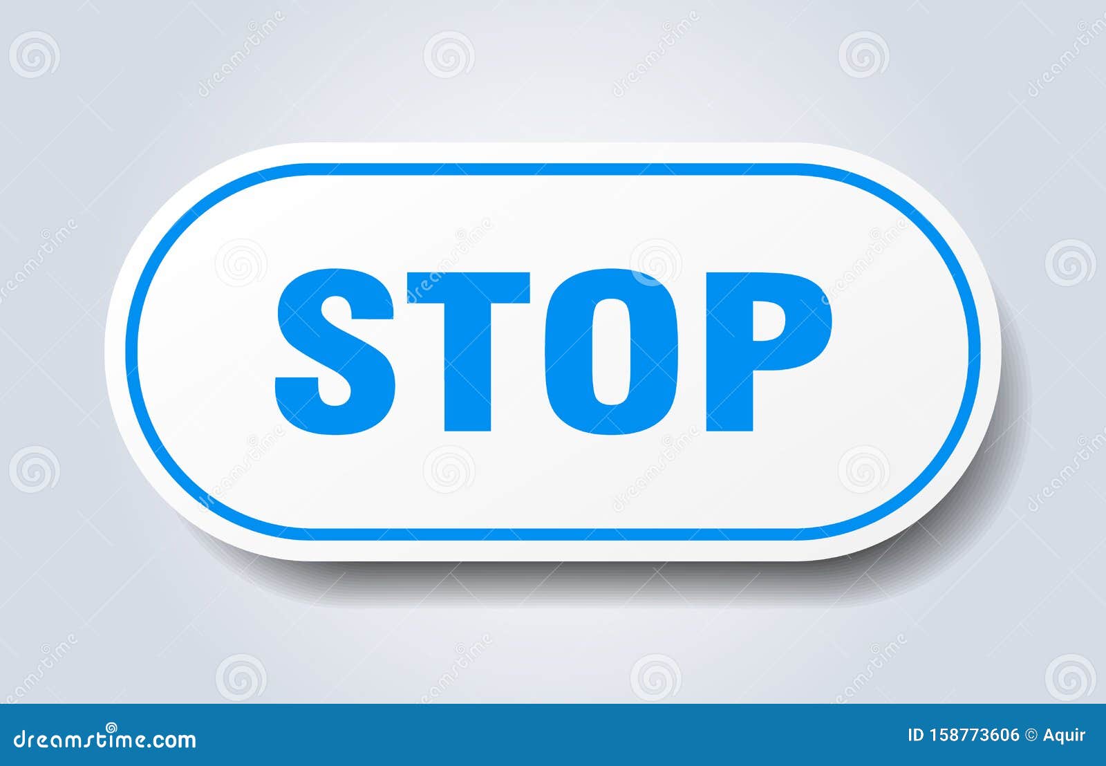 Stop sticker. stock vector. Illustration of template - 158773606