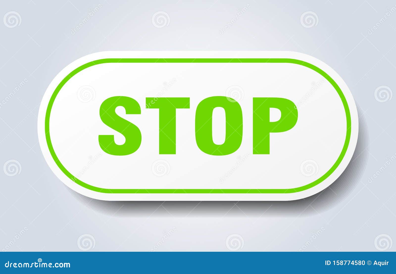 Stop sticker. stock vector. Illustration of seal, template - 158774580