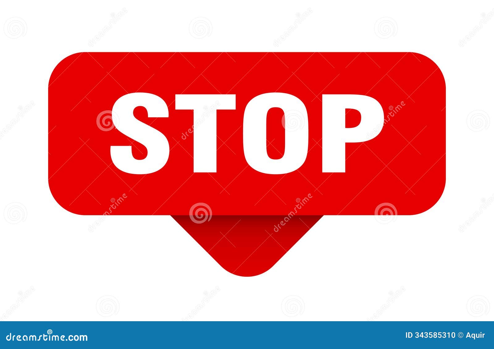 Stop Sticker. Stop Sign on Transparent Background Stock Illustration ...