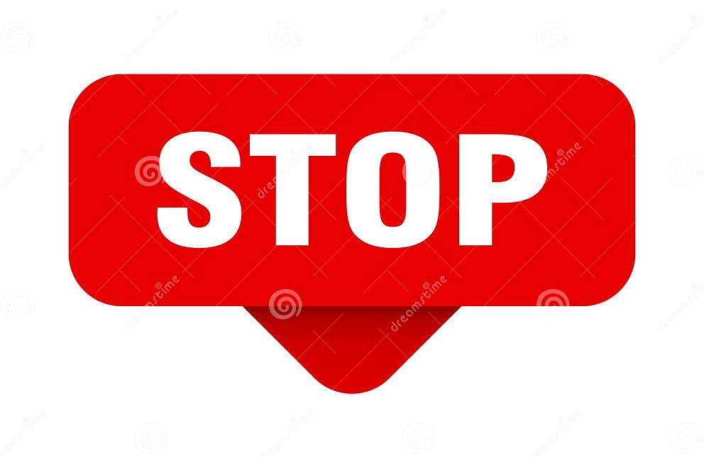 Stop Sticker. Stop Sign on Transparent Background Stock Illustration ...