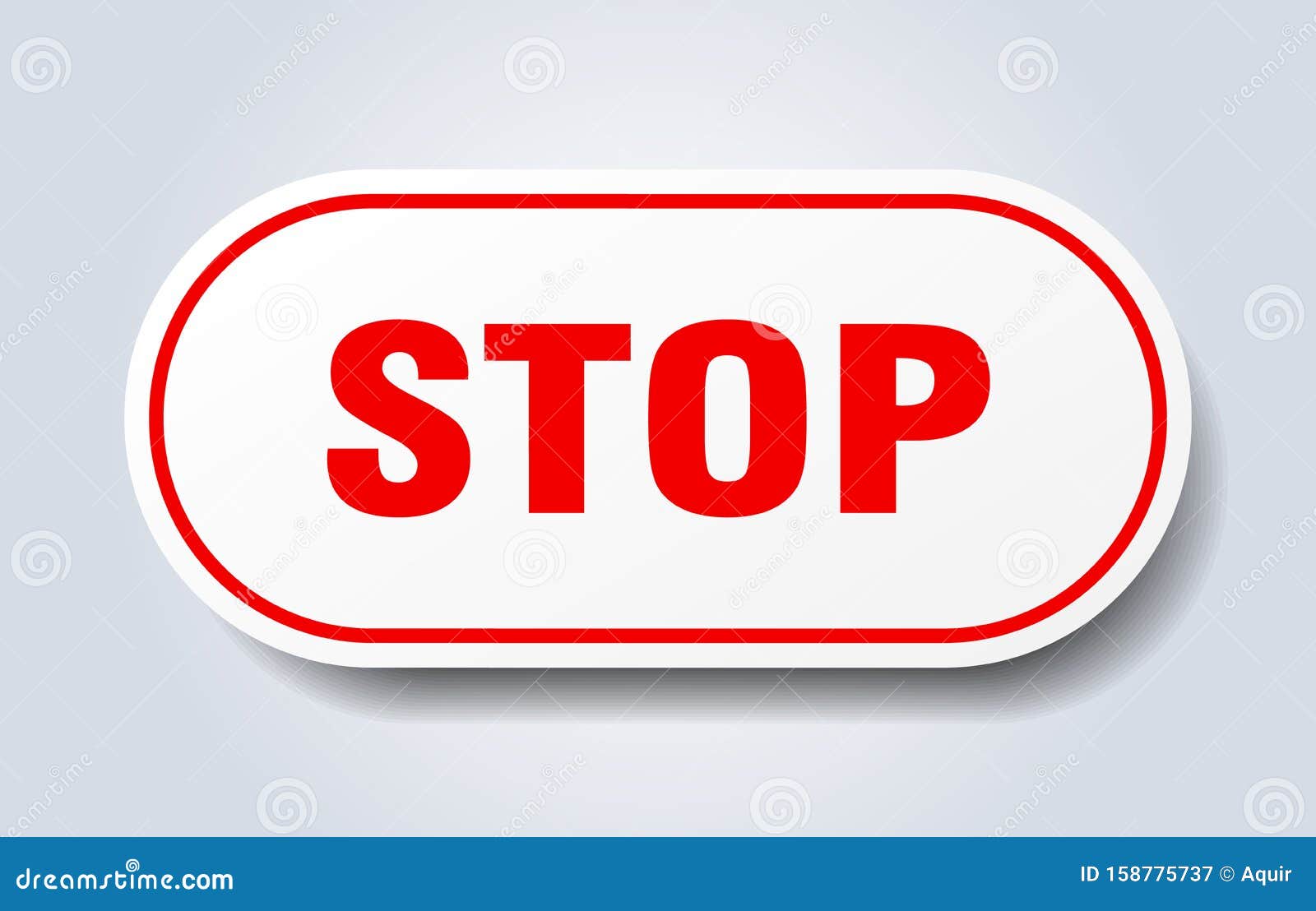 Stop sticker. stock vector. Illustration of isolated - 158775737