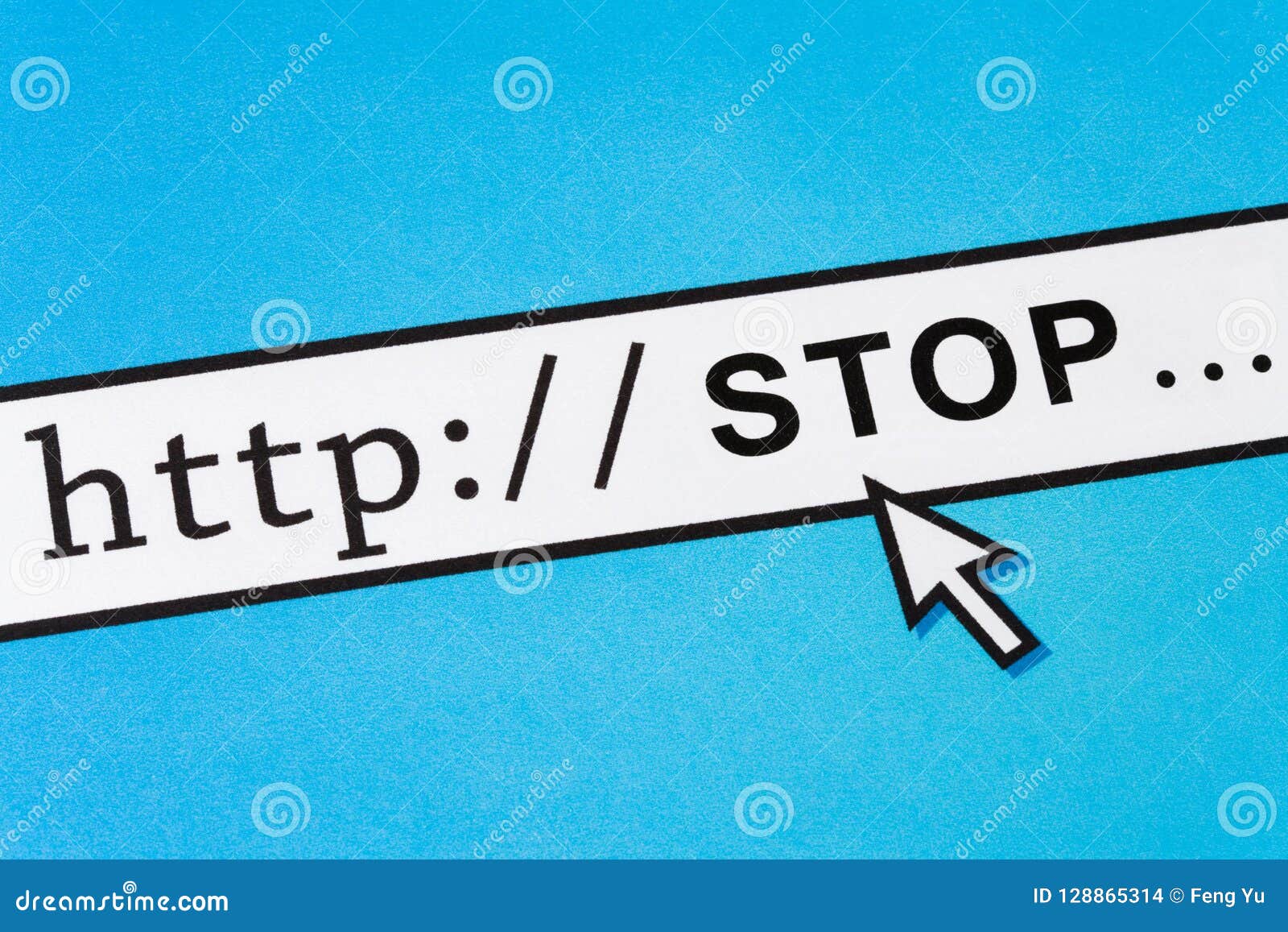 Stop stock photo. Image of computer, internet, cursor - 128865314