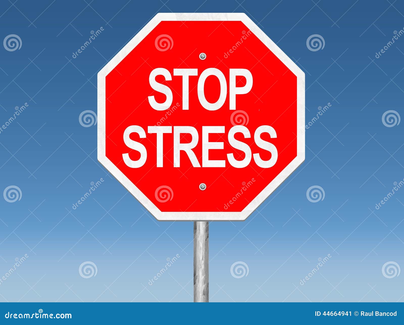 Stop Stress Road Sign. Clipart Image Vector Illustration ...