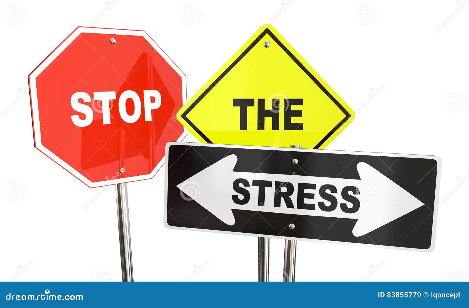 Stop the Stress Signs Anxiety Reduce Lower Stock Illustration ...