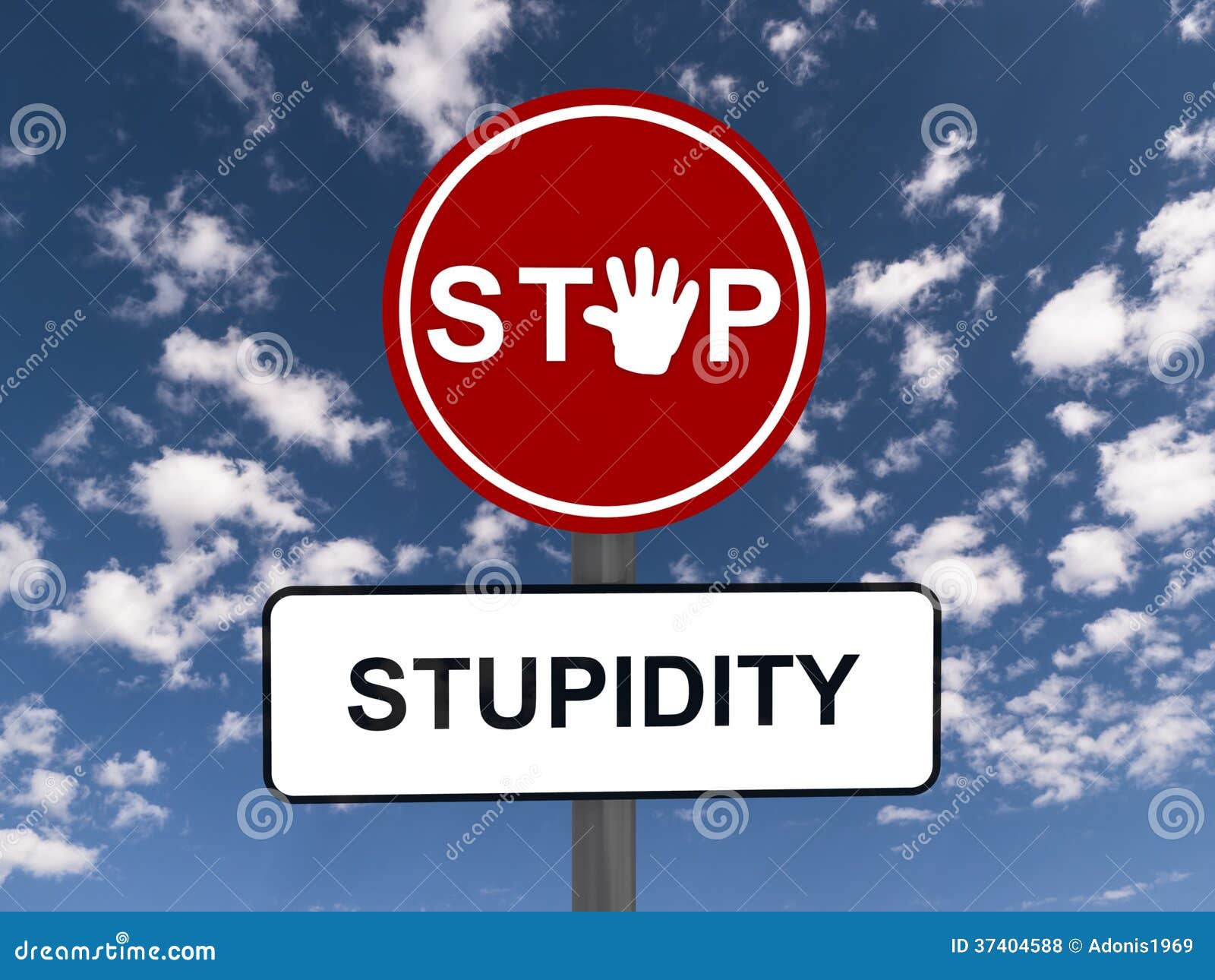 Stop stupidity stock illustration. Illustration of green - 37404588