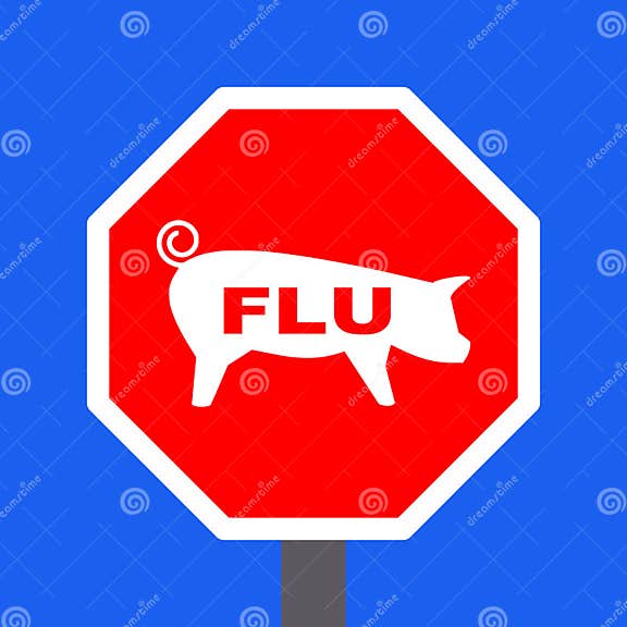 Stop swine flu sign stock vector. Illustration of swine - 9152199
