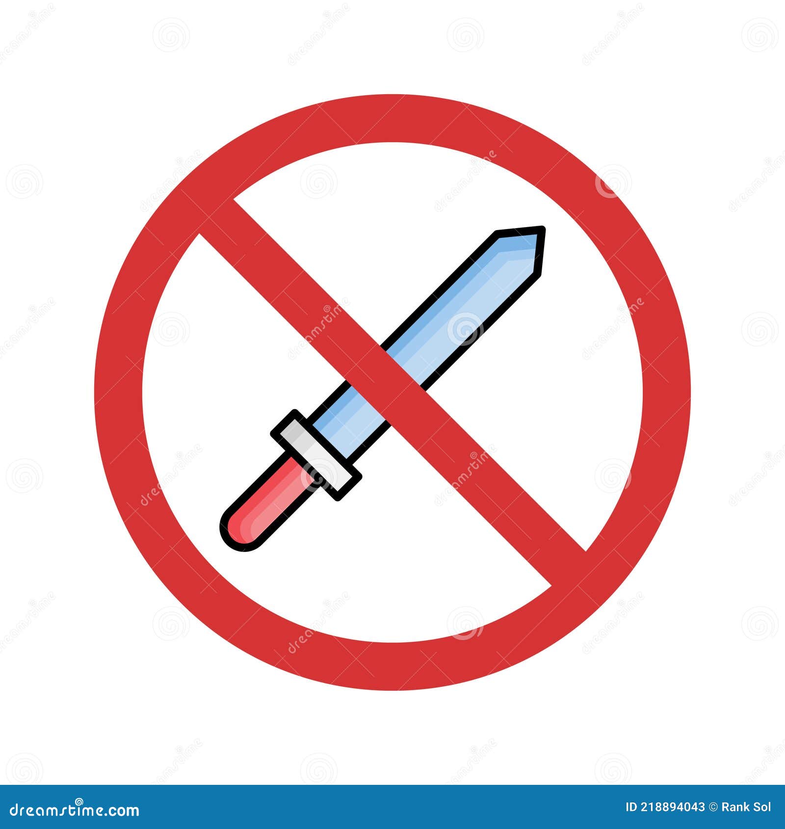 Stop Sword Isolated Vector Icon Which Can Easily Modify or Edit Stock ...