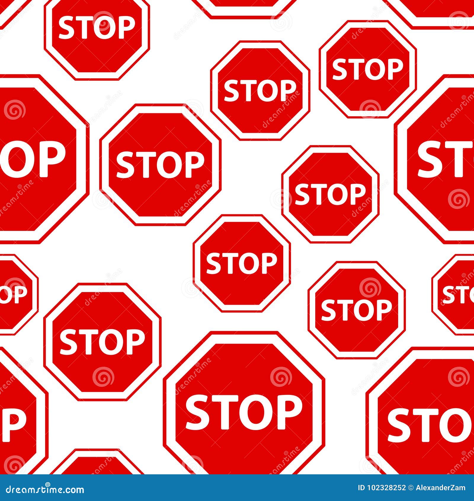 Stop symbol pattern stock vector. Illustration of repeat - 102328252
