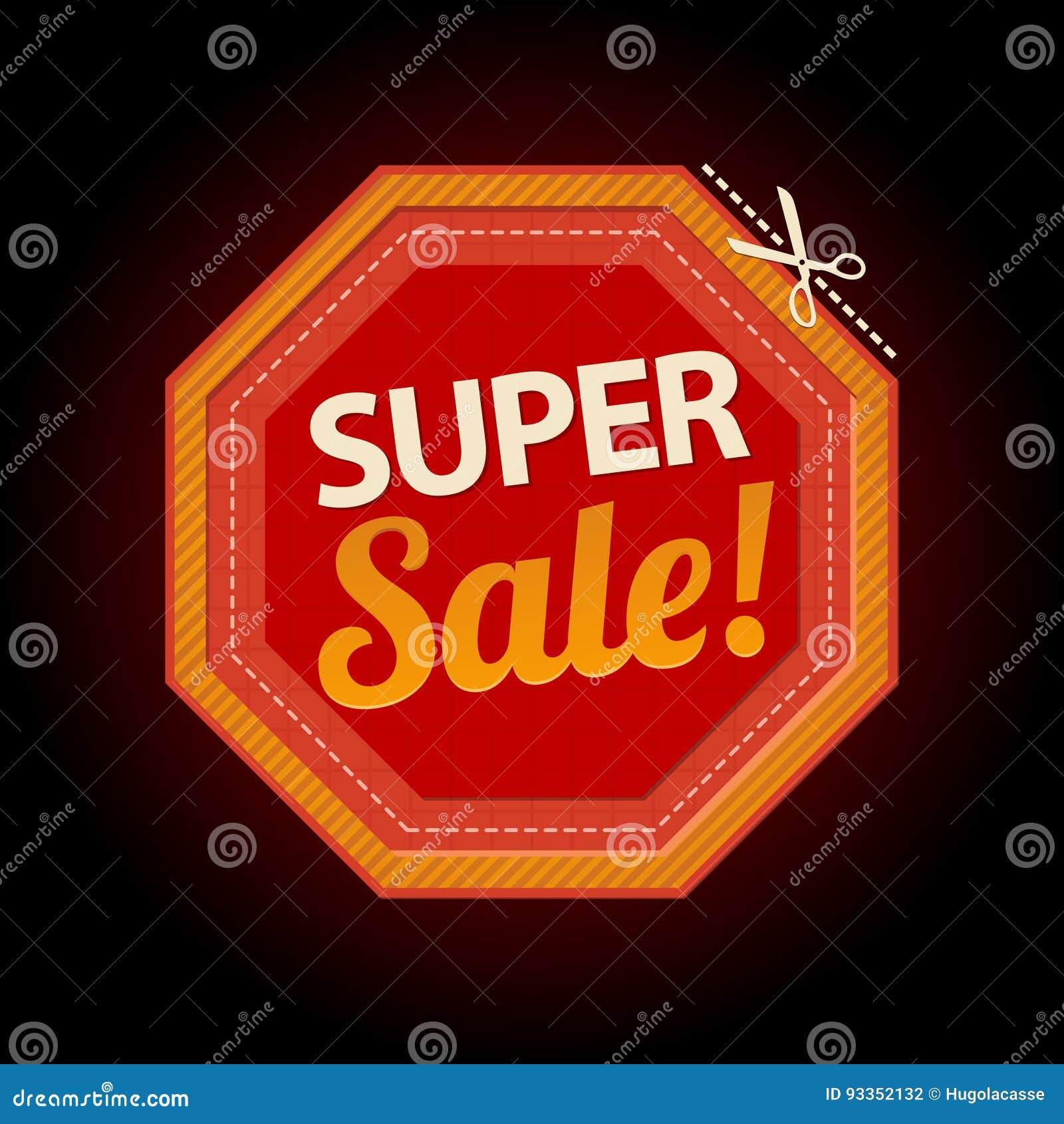 Stop Symbol Super Sale Sticker Stock Vector - Illustration of shop ...