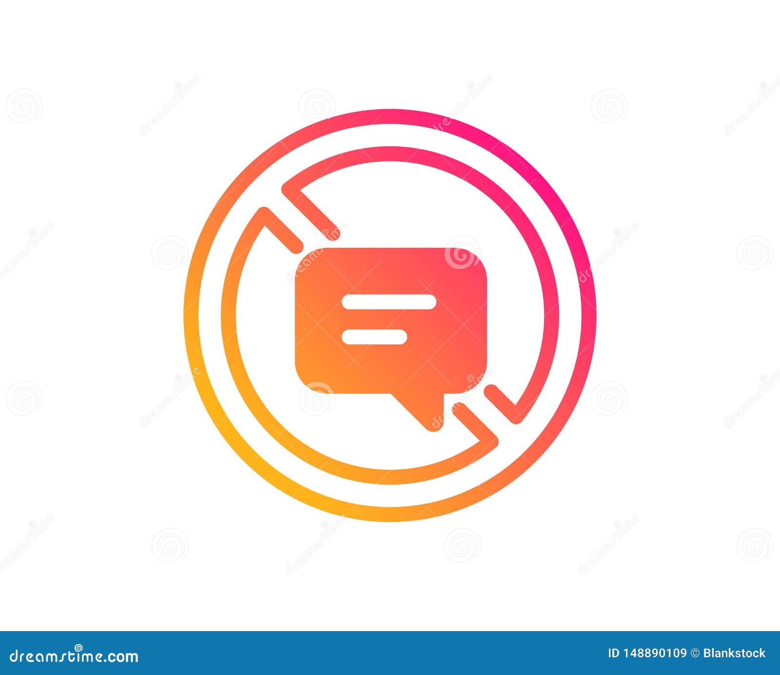Stop Talking Icon. Chat Message or SMS. Vector Stock Vector ...